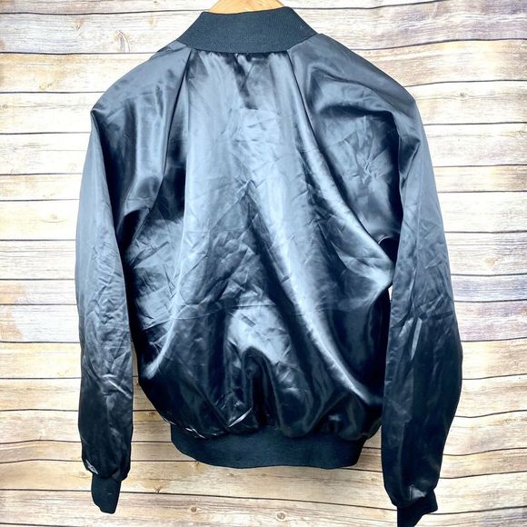 WearGuard | Jackets & Coats | Vintage Wear Guard Black Satin Snap ...
